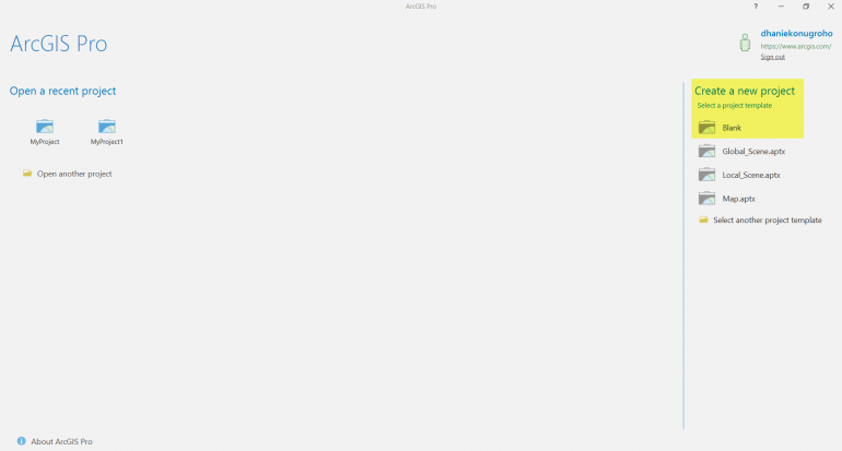 ArcGIS Tutorial - Create a New Project on ArcGIS Pro