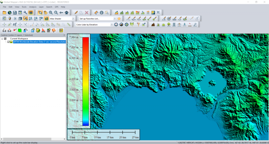 How to generate contours from Online SRTM data on Global Mapper - GIS Tutorial