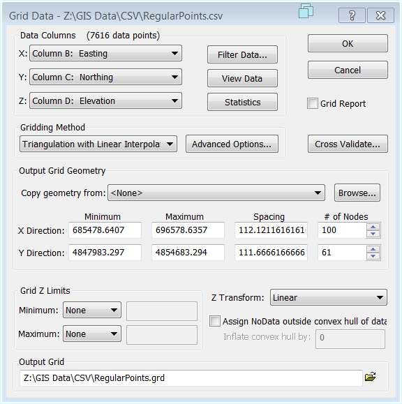 Grid Data In Surfer 16 Free Gis Tutorial