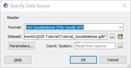 Specify Data Source 1 Gis Tutorial
