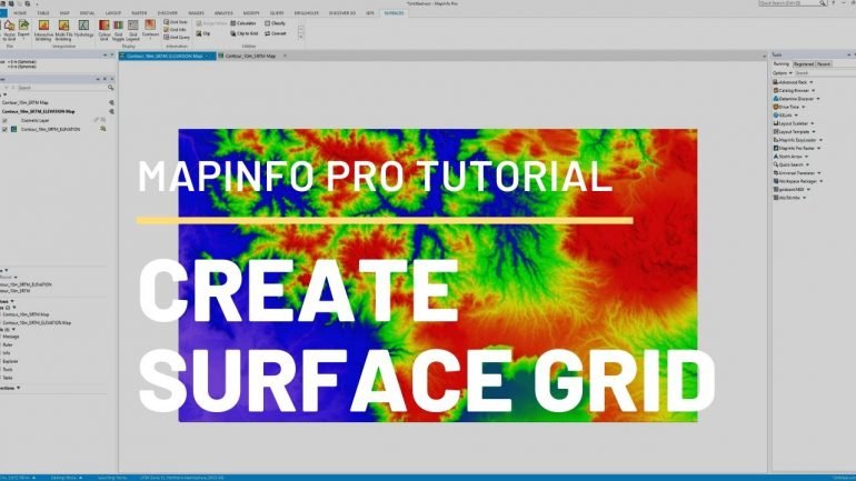 Create surface grid in Mapinfo thumbnail - GIS Tutorial