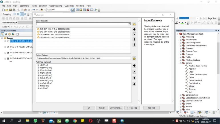 How to Combine Multiple Shapefiles in ArcMap 10.7 - GIS Tutorial