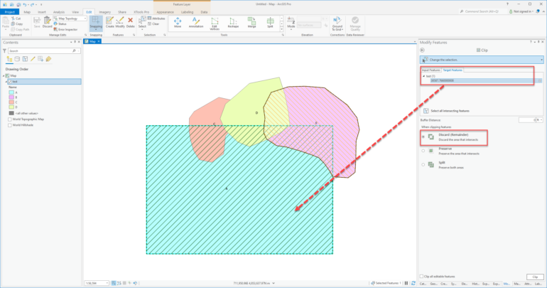 How to Clip an Overlapped Polygon in ArcGIS Pro - GIS Tutorial