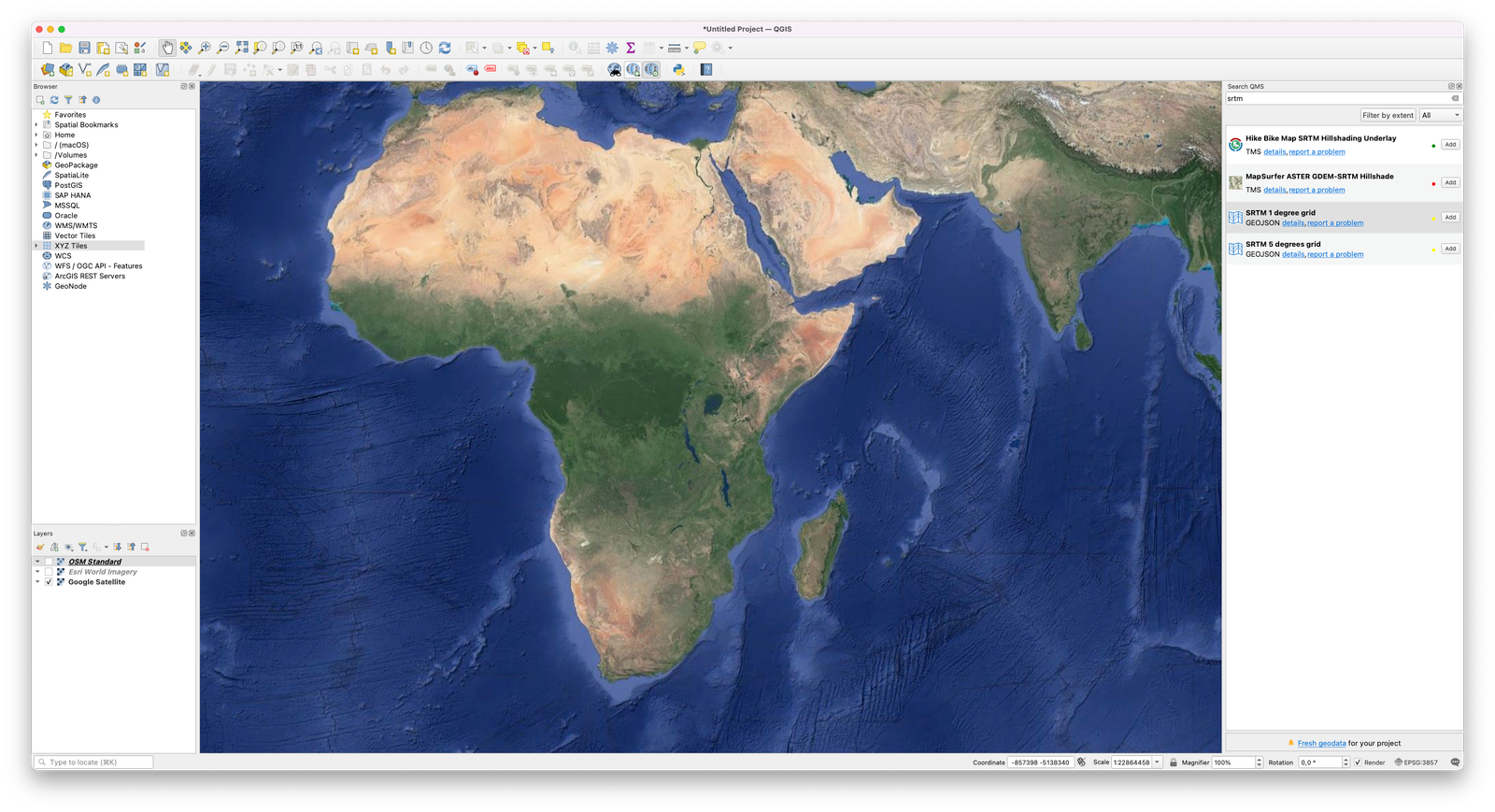 How To Add Google Satellite Imagery Tiles To Qgis Free Gis Tutorial
