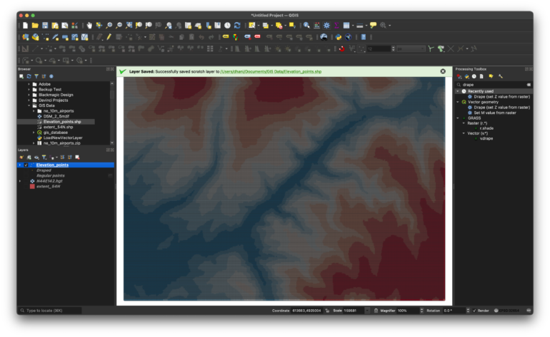 How to Set Z Value from a Raster Using QGIS - GIS Tutorial