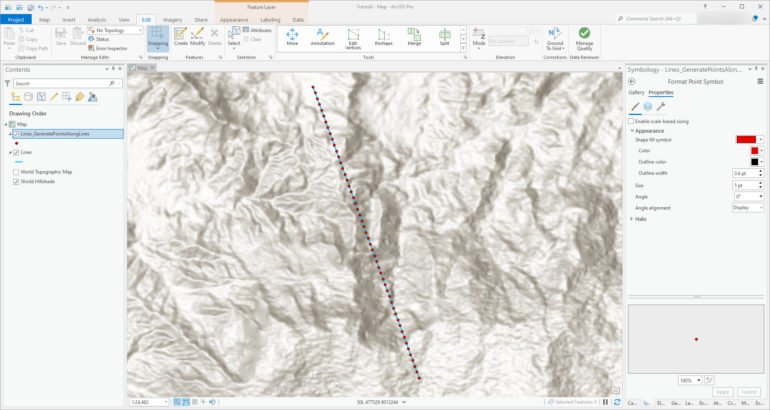 How to Create Points along the Line in ArcGIS Pro - GIS Tutorial