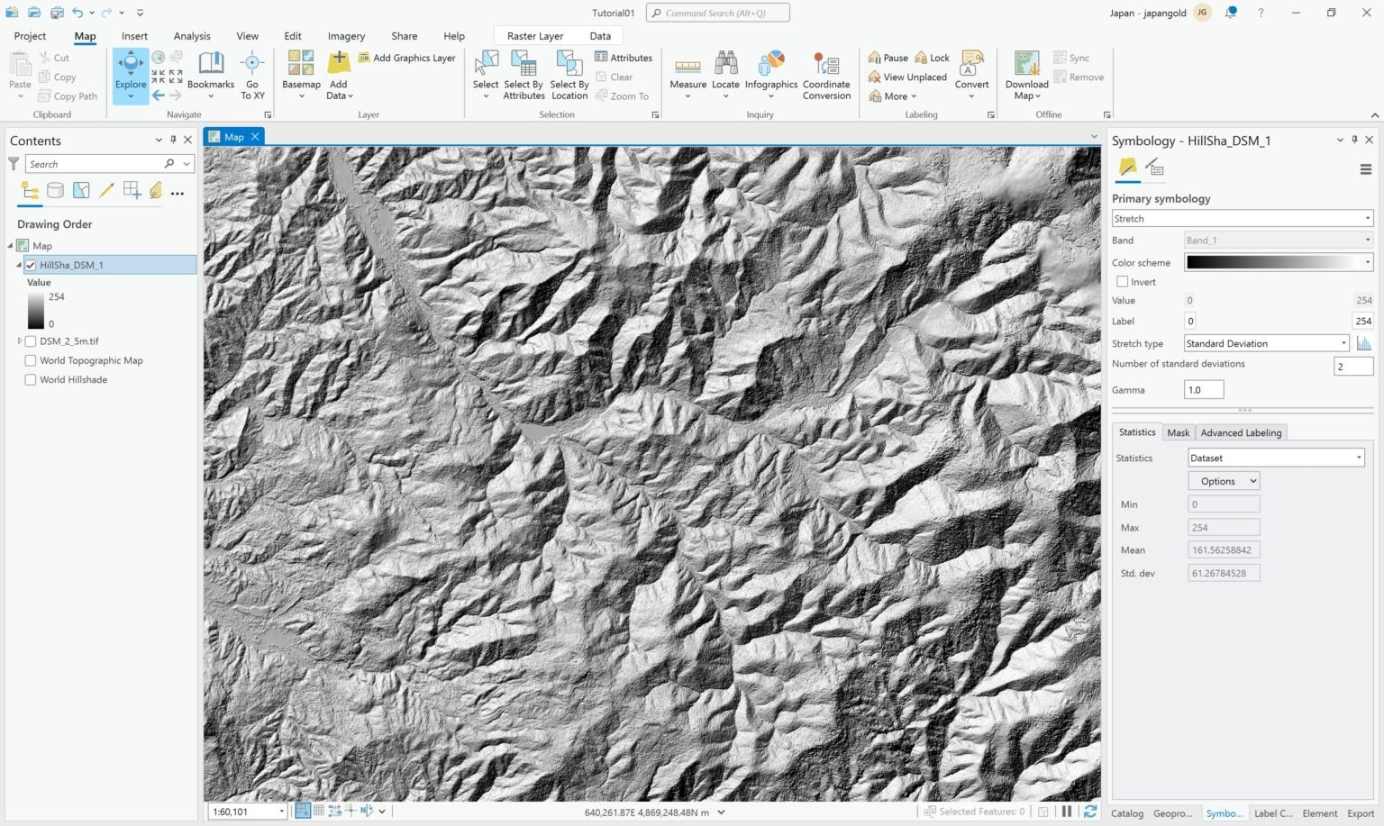 How to Create Hillshade on ArcGIS Pro - GIS Tutorial
